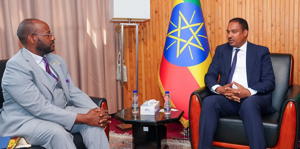 U.S. Ambassador Massinga, FA State Minister Mesganu Hold Talks - ENA ...