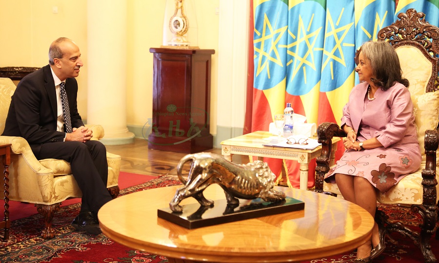 President Sahlework Receives Credentials of Ambassadors of 5 Countries ...