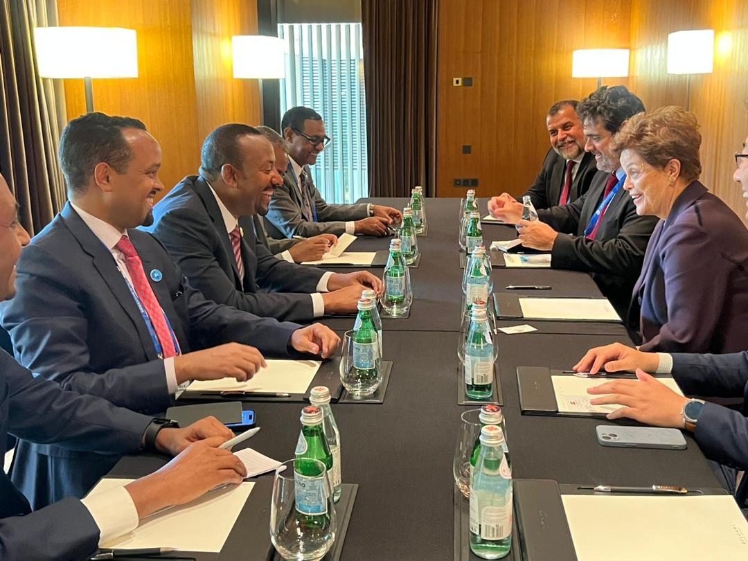 PM Abiy Confers with President of New Development Bank - ENA English - ENA