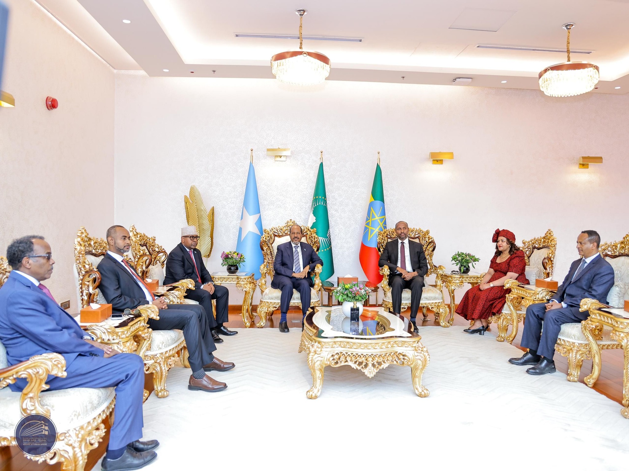 Presidents of Somalia, Guinea-Bissau and V. President of Uganda Arrive ...