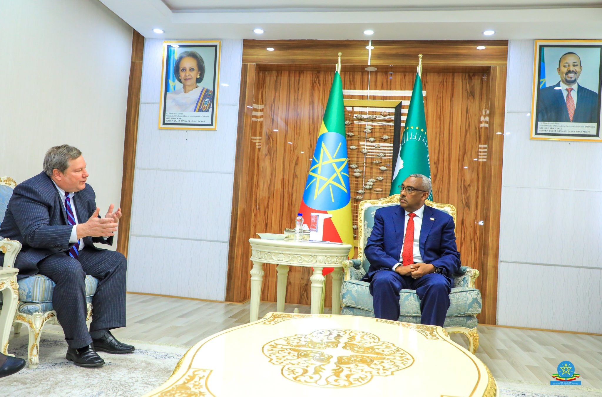 DPM, FM Demeke Confers with US Special Envoy for Horn of Africa - ENA ...