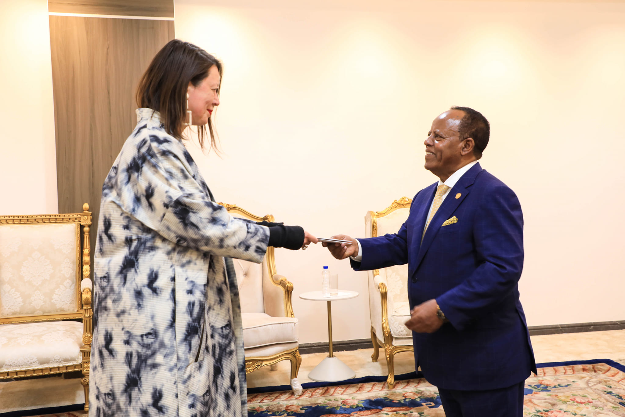President Taye Receives Credentials of 12 Ambassadors - ENA English - ENA