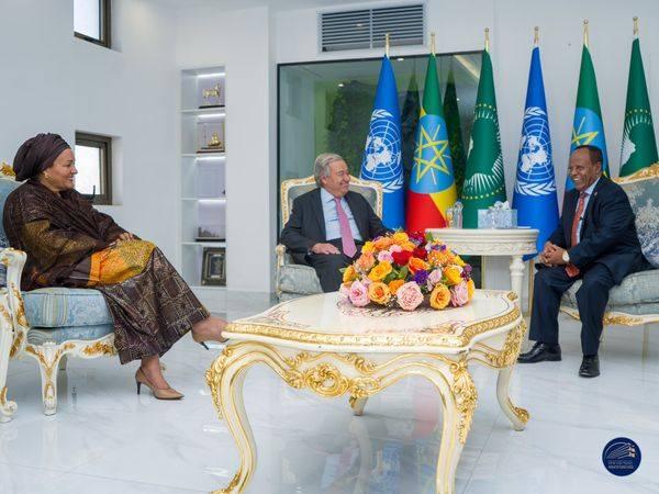 Le président Taye s'entretient avec le secrétaire général des Nations ...