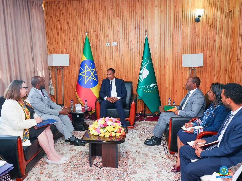 U.S. Ambassador Massinga, FA State Minister Mesganu Hold Talks - ENA ...