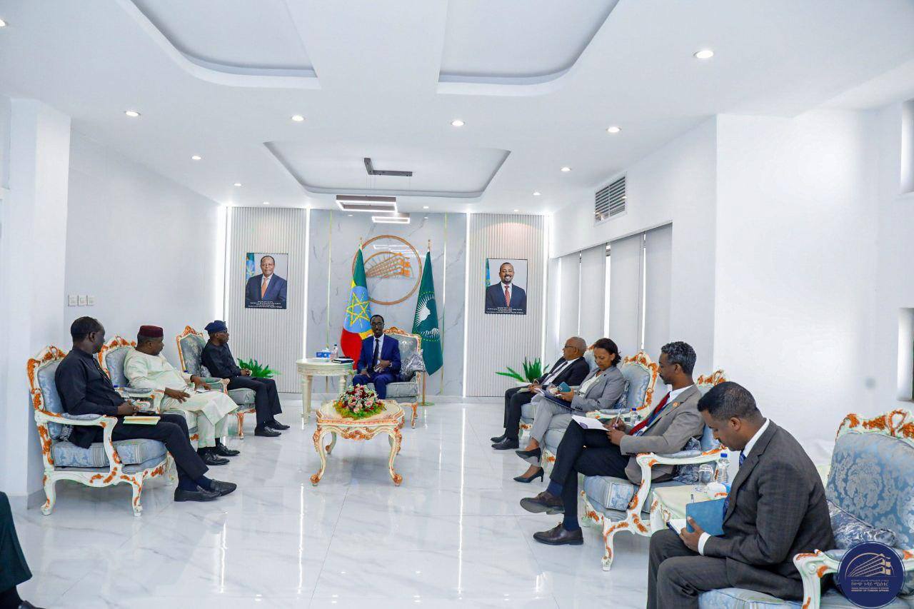 FM Gedion Receives AU Commissioner Ambassador Adeoye - ENA English - ENA