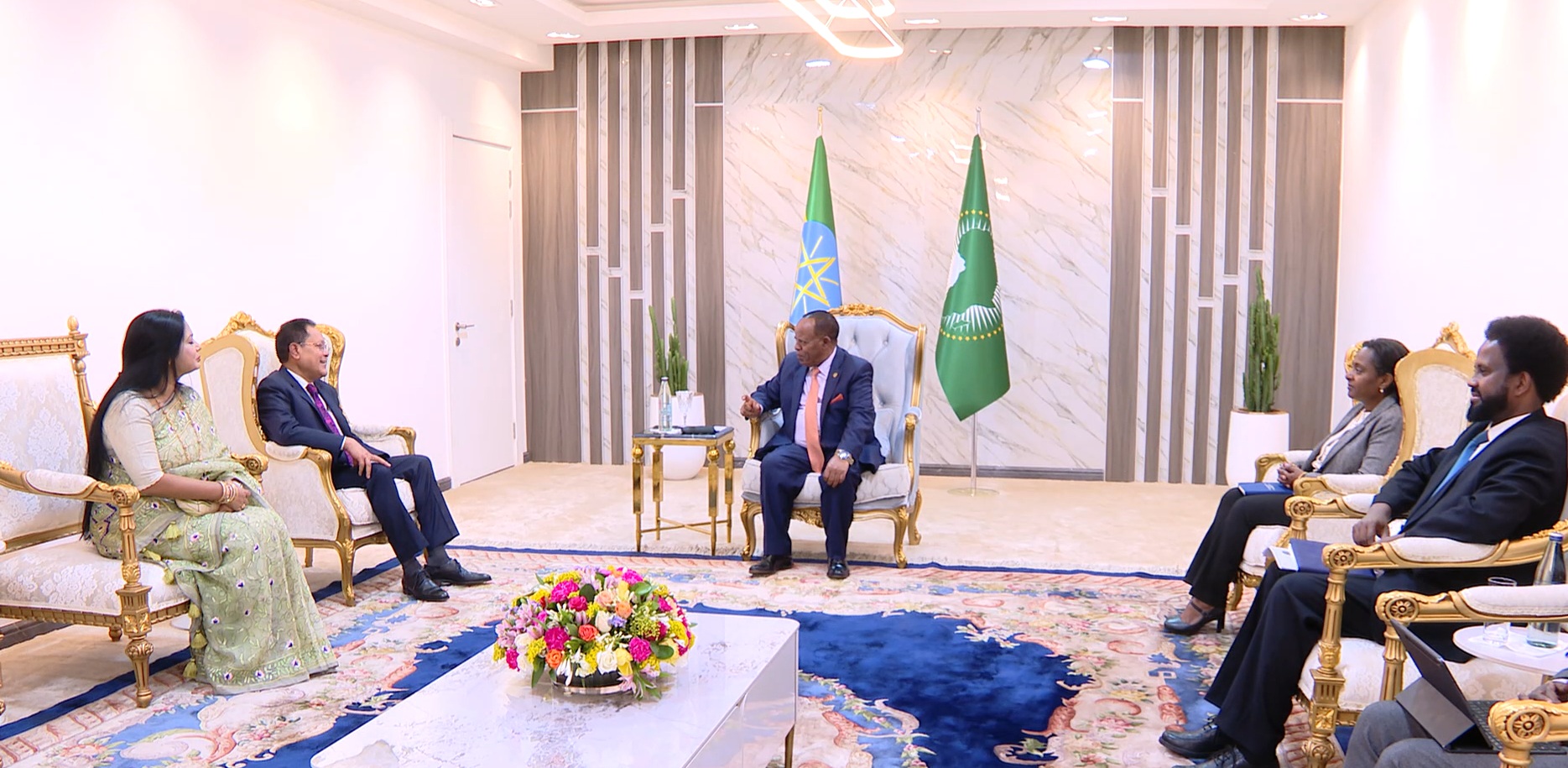 President Taye Bids Farewell to Bangladesh Ambassador, Holds Courtesy ...